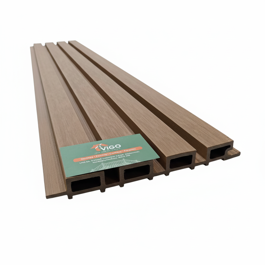 WPC Fluted Wall Cladding Panels – Teak | Gen 2 (219mm x 26mm x 3m ...